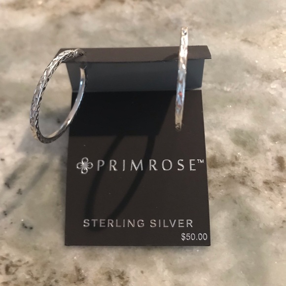 PRIMROSE | Jewelry | Nwt Primrose Sterling Silver Hoop Earrings | Poshmark